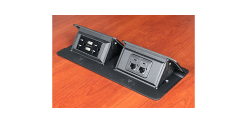 Wiremold DQFP15UBK-2A Cord-Ended Dequorum Dual Flip-Up Unit with USB ...