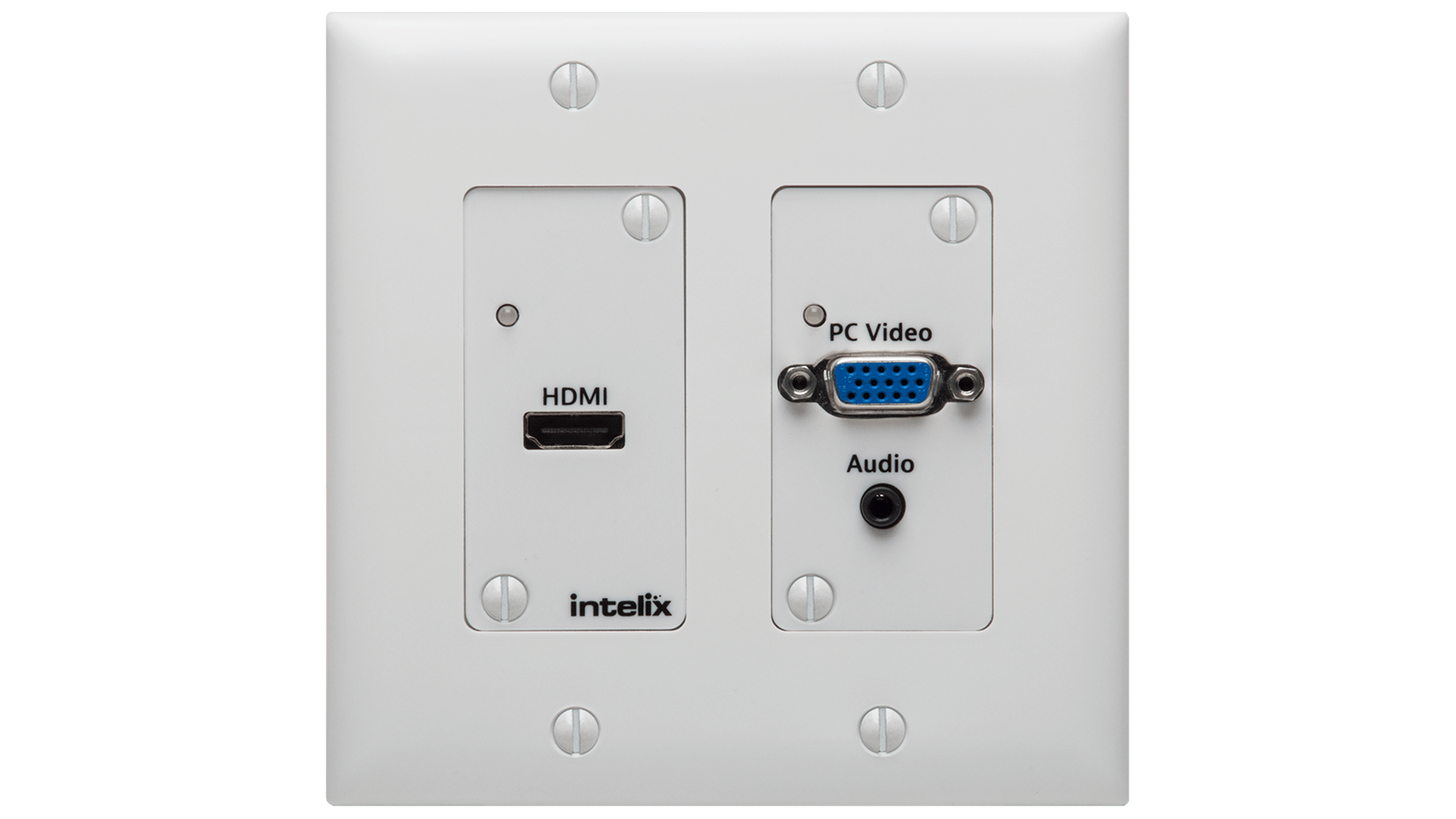 Intelix ASW-WP HDMI and VGA Auto Switching PoE Wall Plate with HDBaseT ...