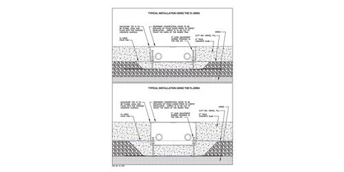 FSR FL-GRD4 4" Grade (Soil or Gravel) Floor Box Pour Pan Mounting Kit ...