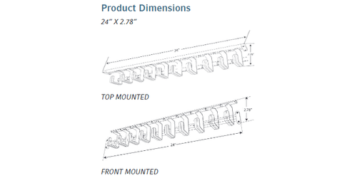 ECA CABLE COMBER Under Mount or Horizontal Mount Wire Manager - 24 ...