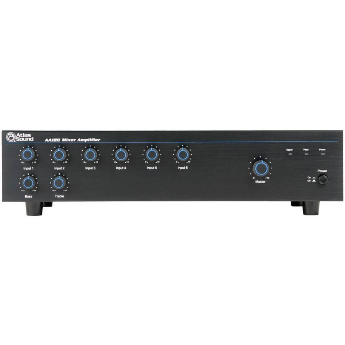 AtlasIED AA120 120 Watt Six Input Mixer Amplifier - Conference Room AV