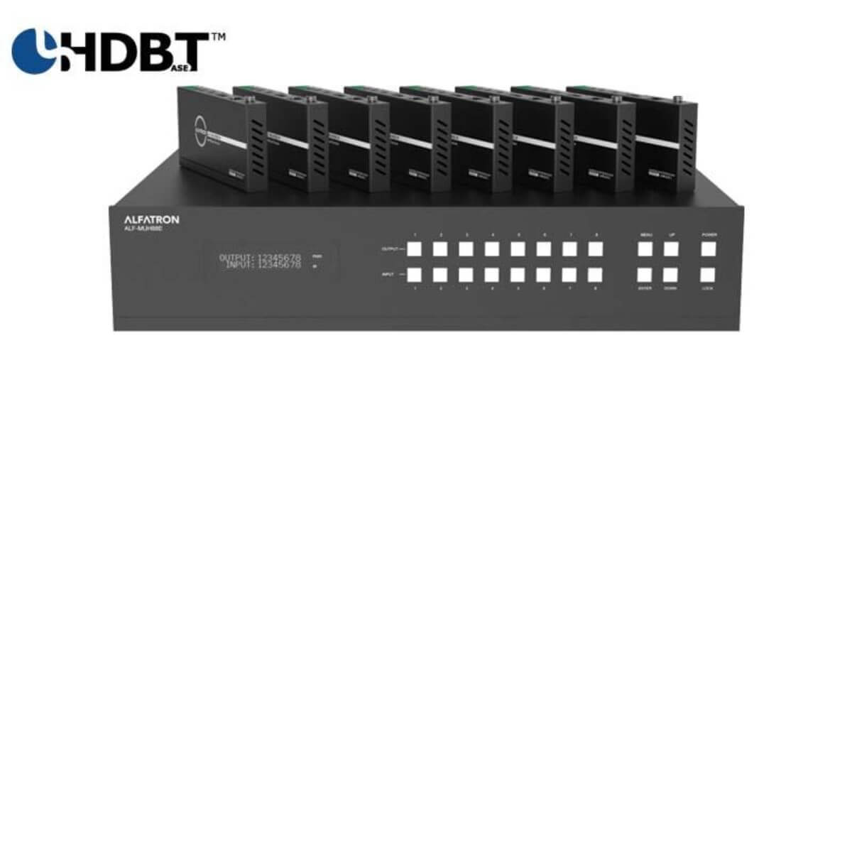 Alfatron ALF-MUH88E GEN2 18G 8x8 HDMI Over HDBaseT Matrix with 8 HDMI ...