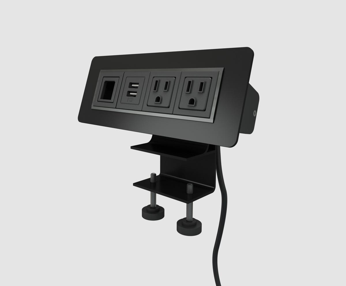 Byrne Axil X Table Clamping Mount AV Box w/ HDMI, Charging USB, and ...