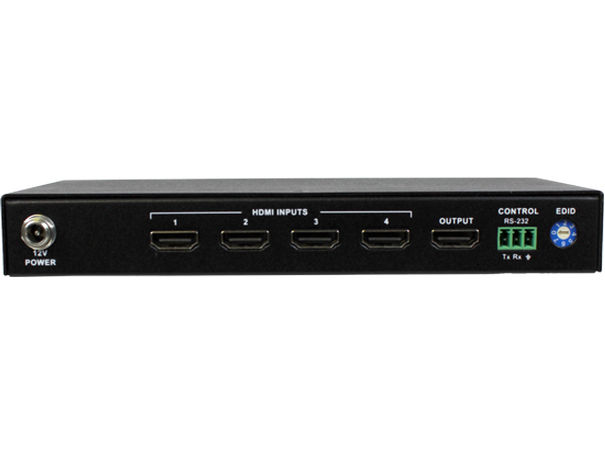 FSR DV-HSW4K-41 4x1 4K HDMI Switcher with RS-232 Control - Conference ...