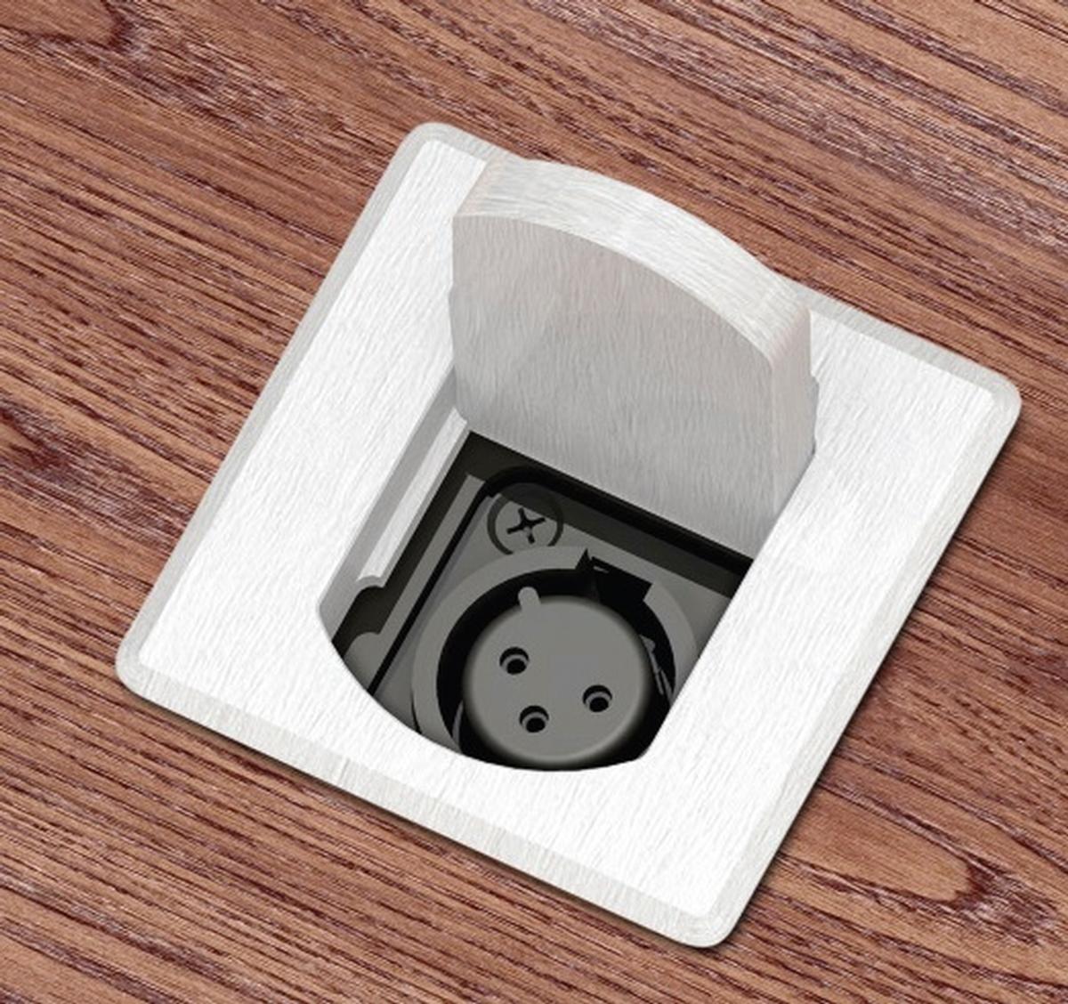 FSR T3-MJ+1BM-ALM Table Mic XLR Mount w/ Mute Button - Round - Aluminum ...