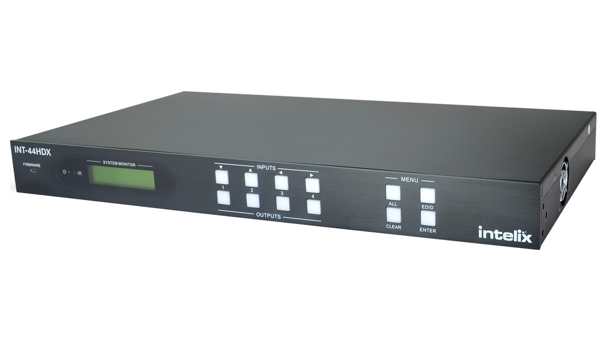 Intelix INT-44HDX 4x4 HDMI and 328' HDBaseT 4K Matrix Switcher - HDCP 2 ...