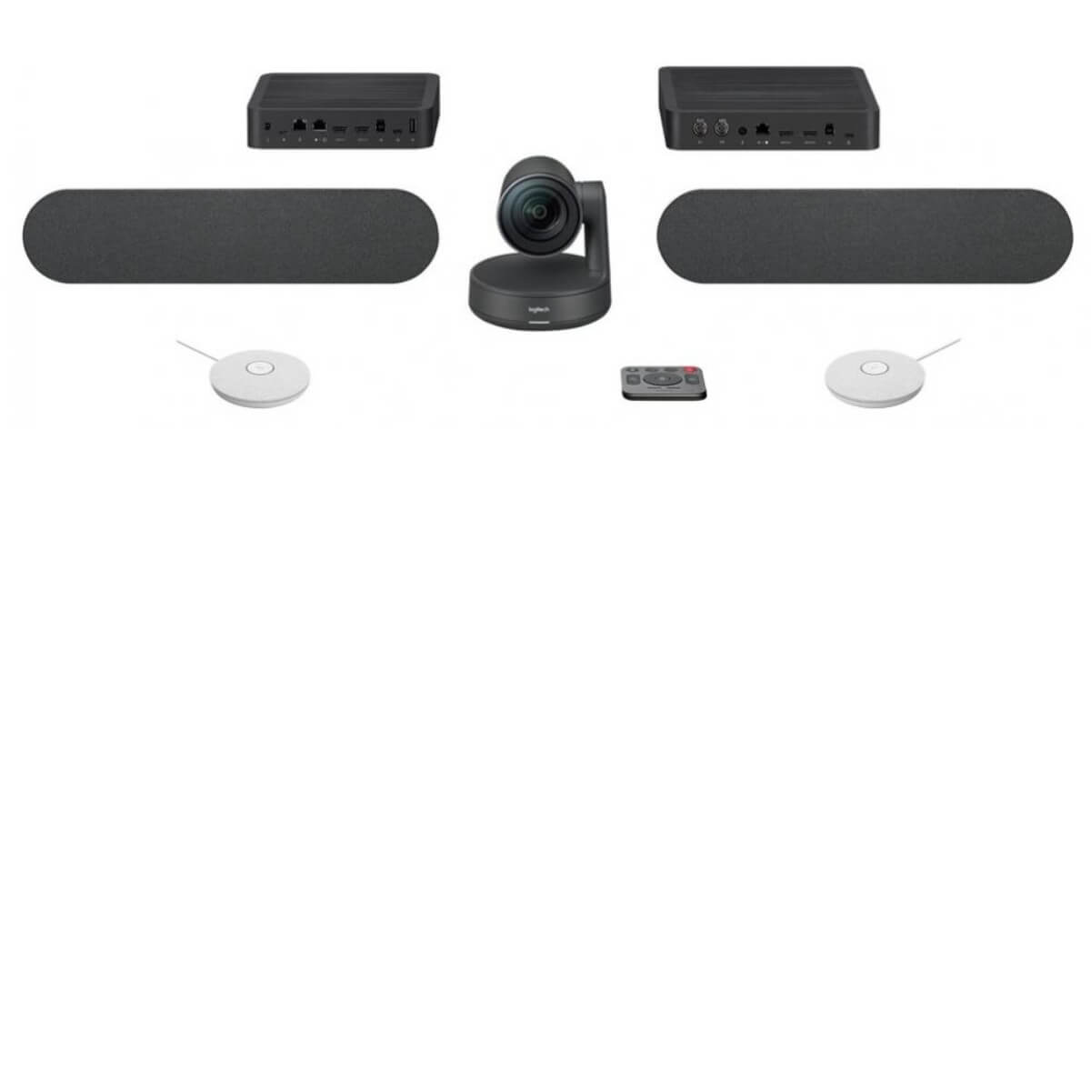 Logitech Rally Plus Ultra-HD System w/ White Mics Rally 4K PTZ camera ...