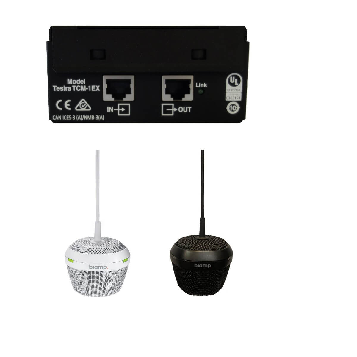 Parle TCM-1EX White Expansion AVB Beamtracking ceiling microphone ...
