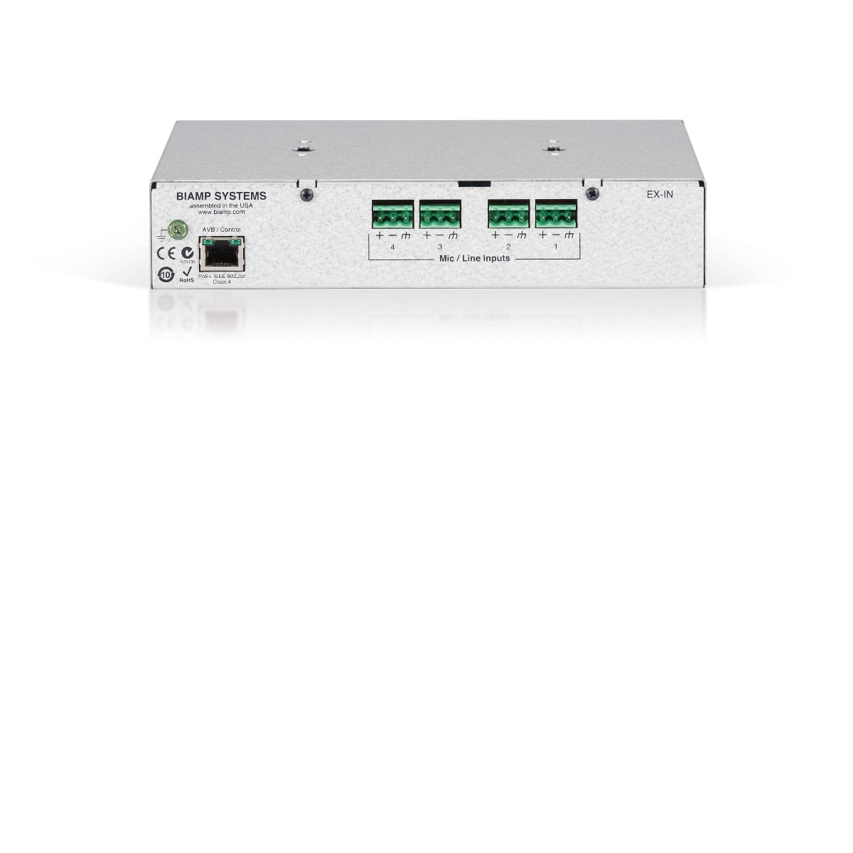 Tesira Tesira EX-IN Tesira 4 channel mic/line input expander PoE+ ...