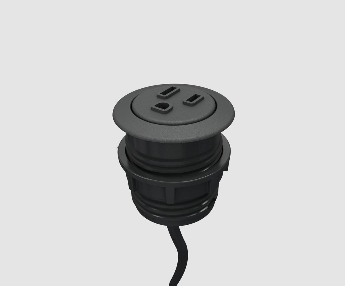 Byrne Pepper Spill-Proof One Power Round Table Grommet - Conference Room AV