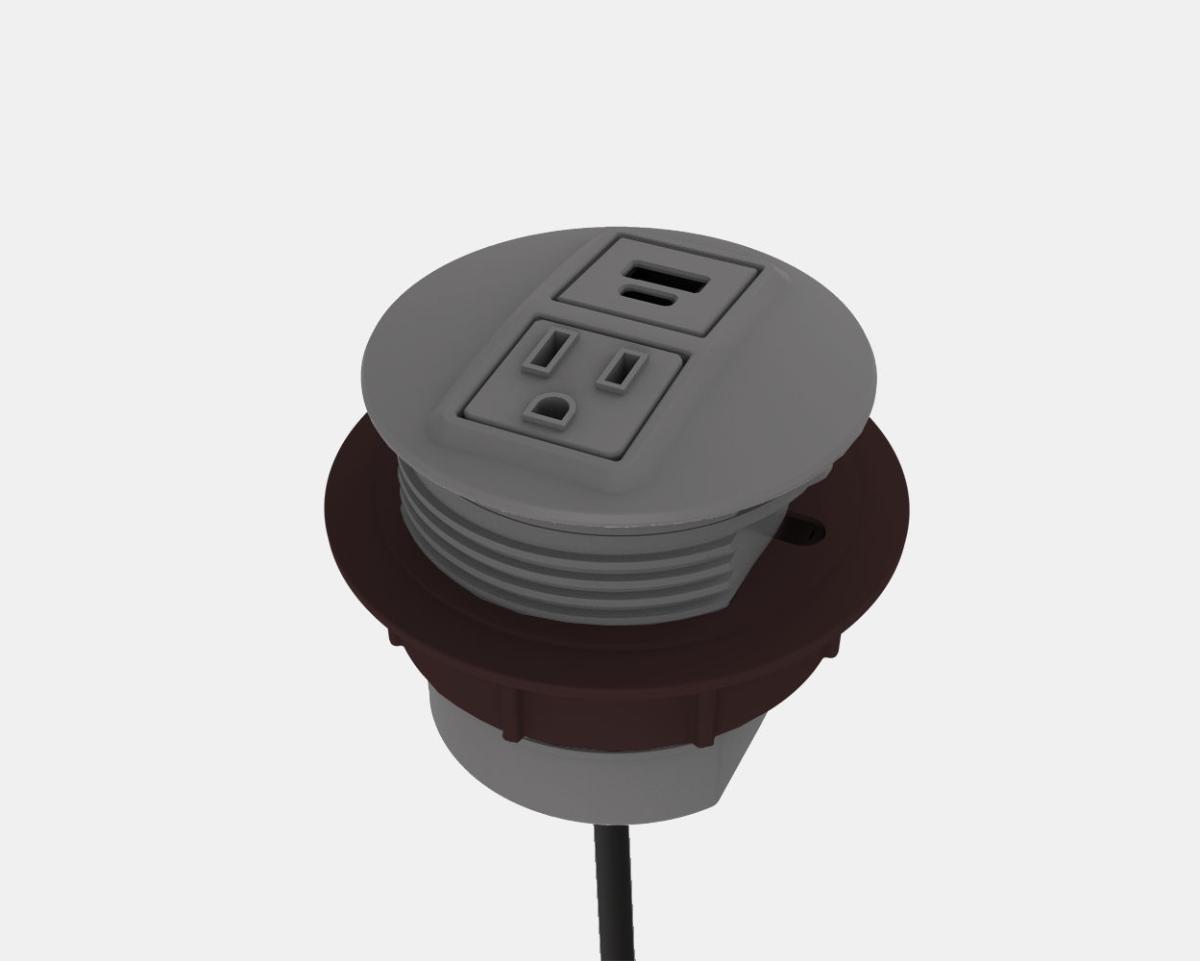 Byrne Node-USB 1 Power & 2 USB Surface Mount Charging Station ...